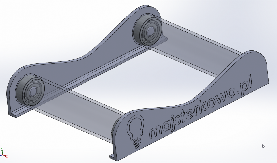 Filament Spool Stand with Rollers on Bearings V2.0 by Majsterkowo ...