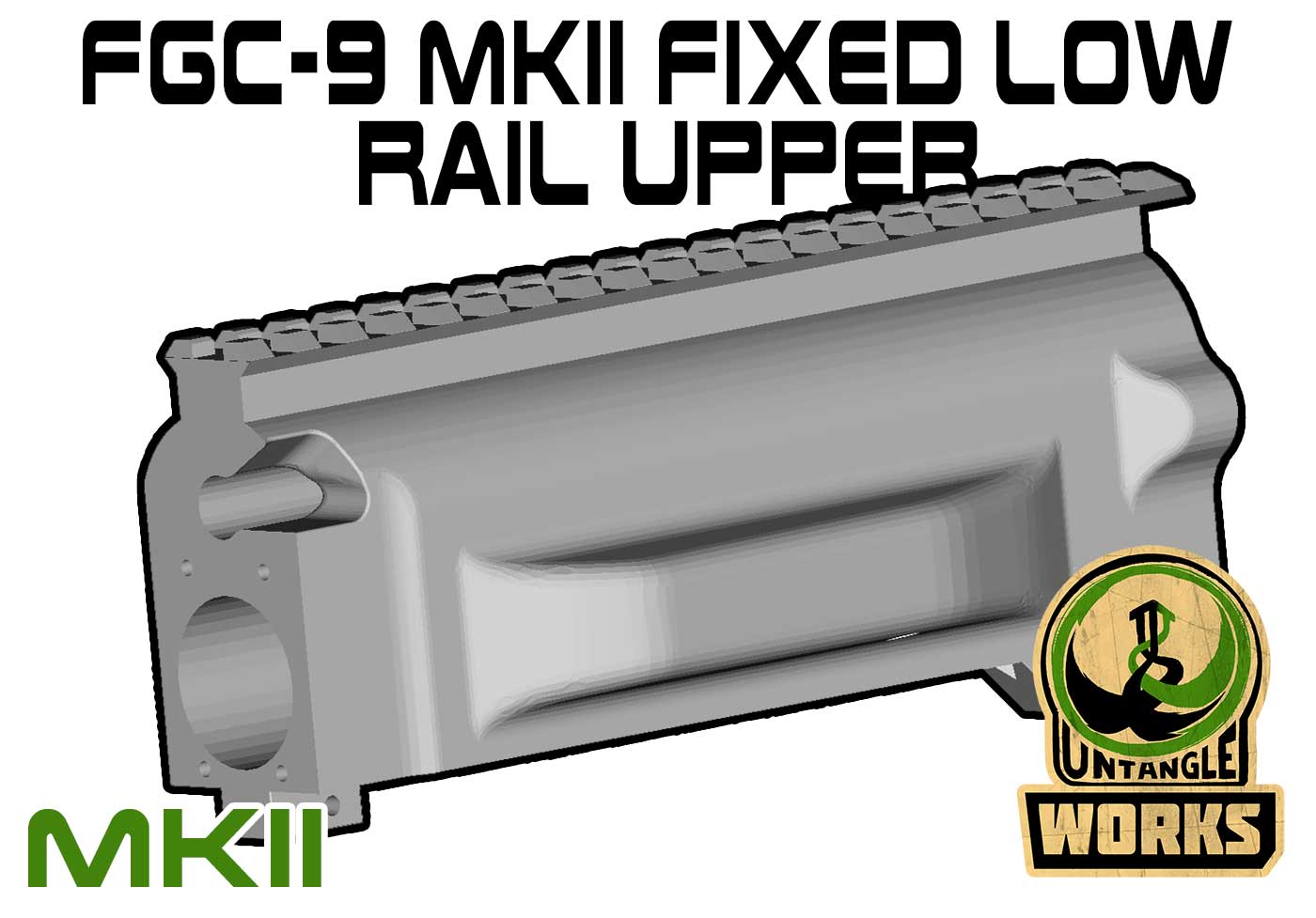 FGC9-MKII fixed low rail upper by UntangleWORKS | Download free STL ...