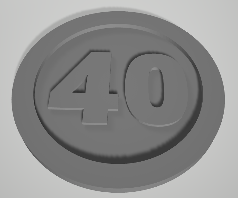 Geburtstag 40er Schild by 2Mars | Download free STL model | Printables.com