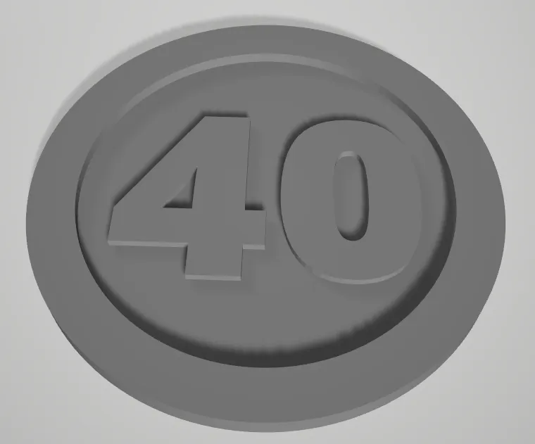 Geburtstag 40er Schild by 2Mars | Download free STL model | Printables.com