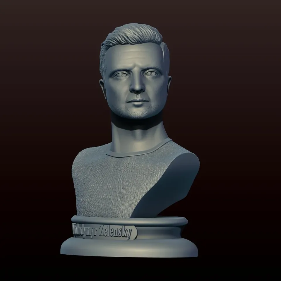 Zelenskyy Bust by Darius_sh | Download free STL model | Printables.com
