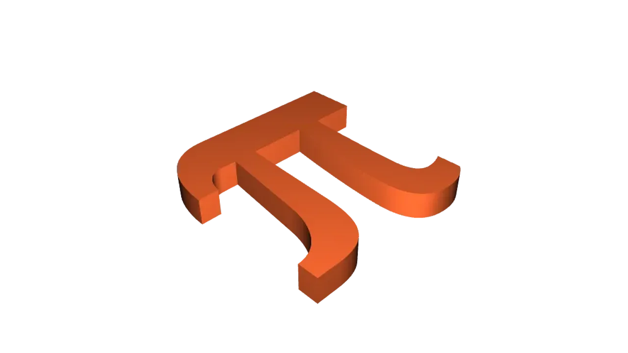 Pi symbol by Klikini | Download free STL model | Printables.com