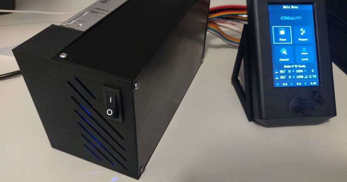 Ender 3 V2 External Electronics box (MeanWell PSU and Motherboard) by ...