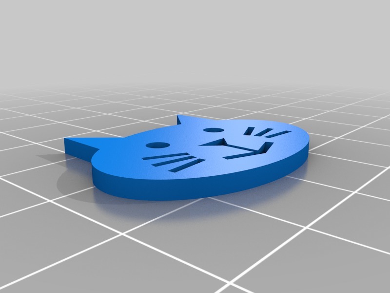 Cat Face Keyring by bchan | Download free STL model | Printables.com