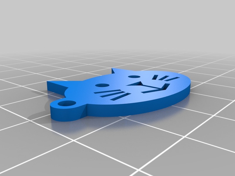 Cat Face Keyring by bchan | Download free STL model | Printables.com