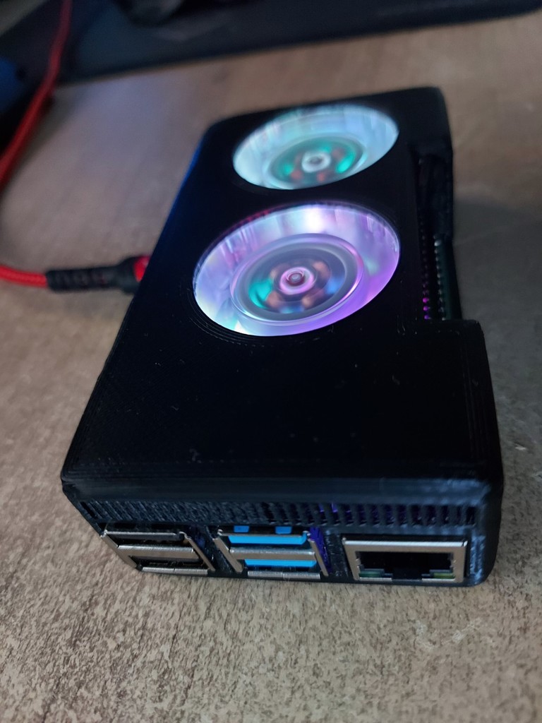 Raspberry Pi 4b Dual 40mm Fan Case von Spy | Kostenloses STL-Modell ...