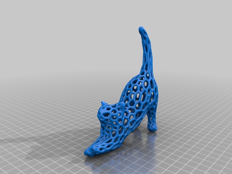 Cat Stretch Voronoi Remix by Peter | Download free STL model ...