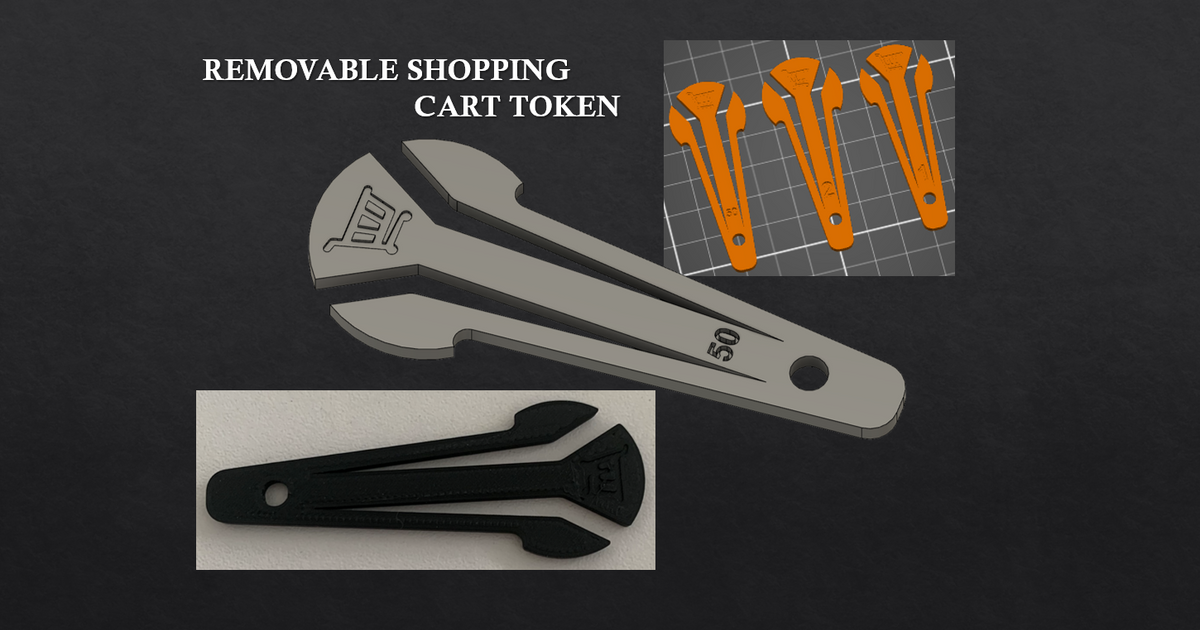 Removable shopping cart token in different sizes by Sdewe | Download ...