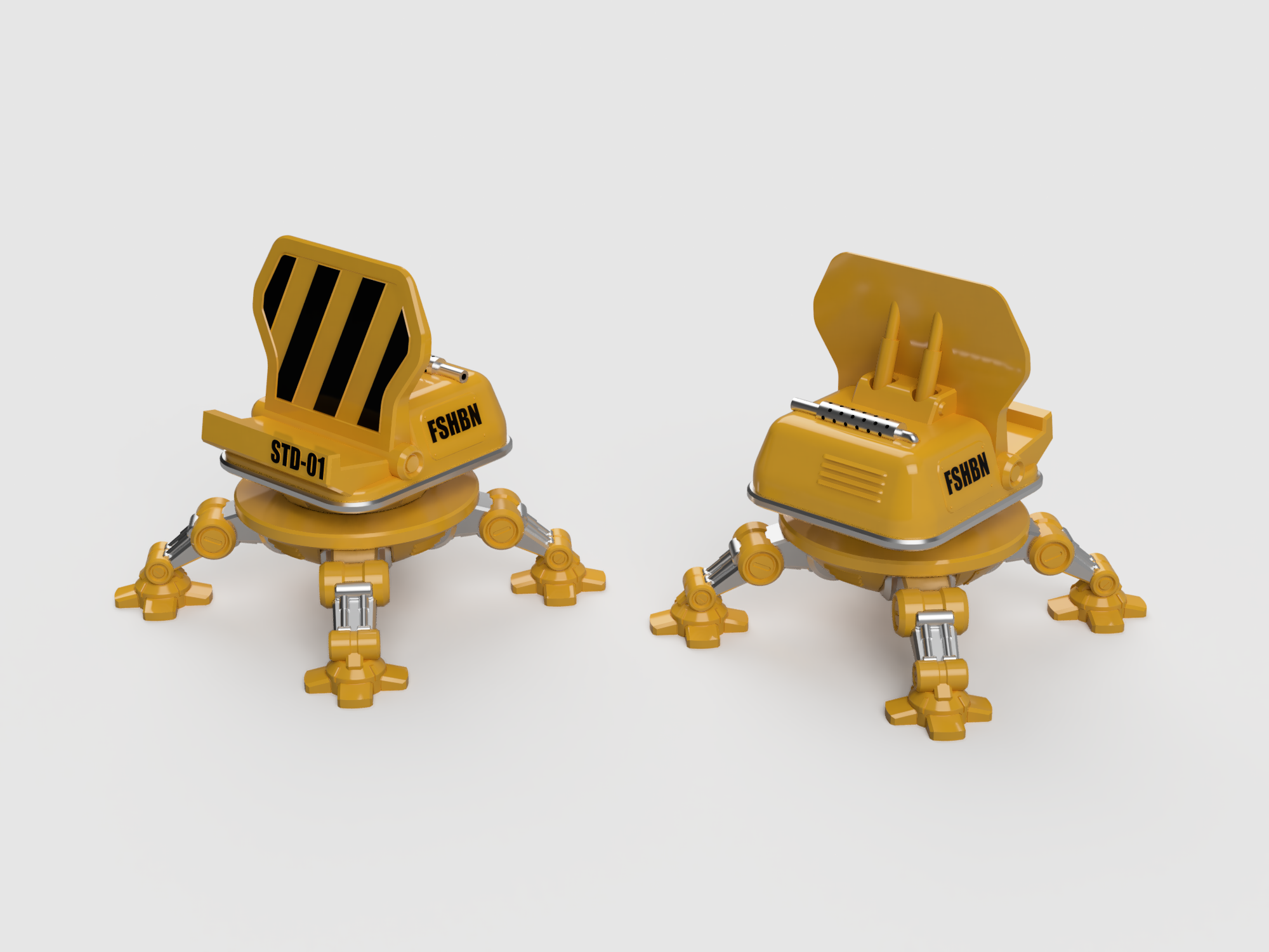 Mecha phone/tablet stand par Fishbone Workshop | Téléchargez ...