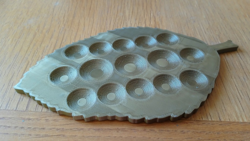 Leaf Earring Dimple Tray by MegaAndy | Download free STL model ...