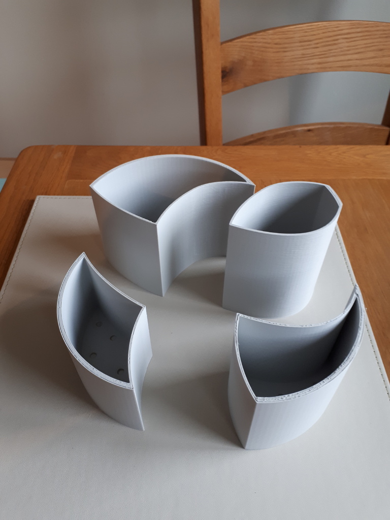 Curved segment pot with tray by MegaAndy | Download free STL model ...