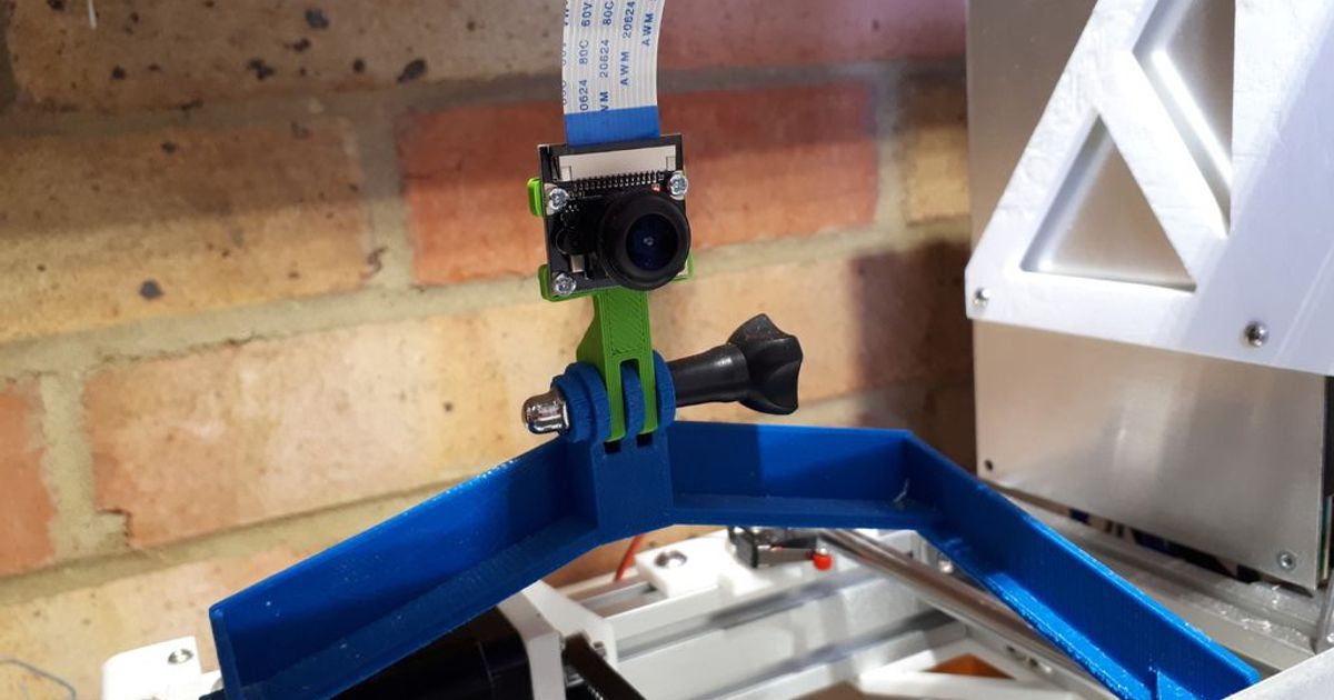 Raspberry Pi Camera Go Pro (action Camera) mount by MegaAndy | Download ...