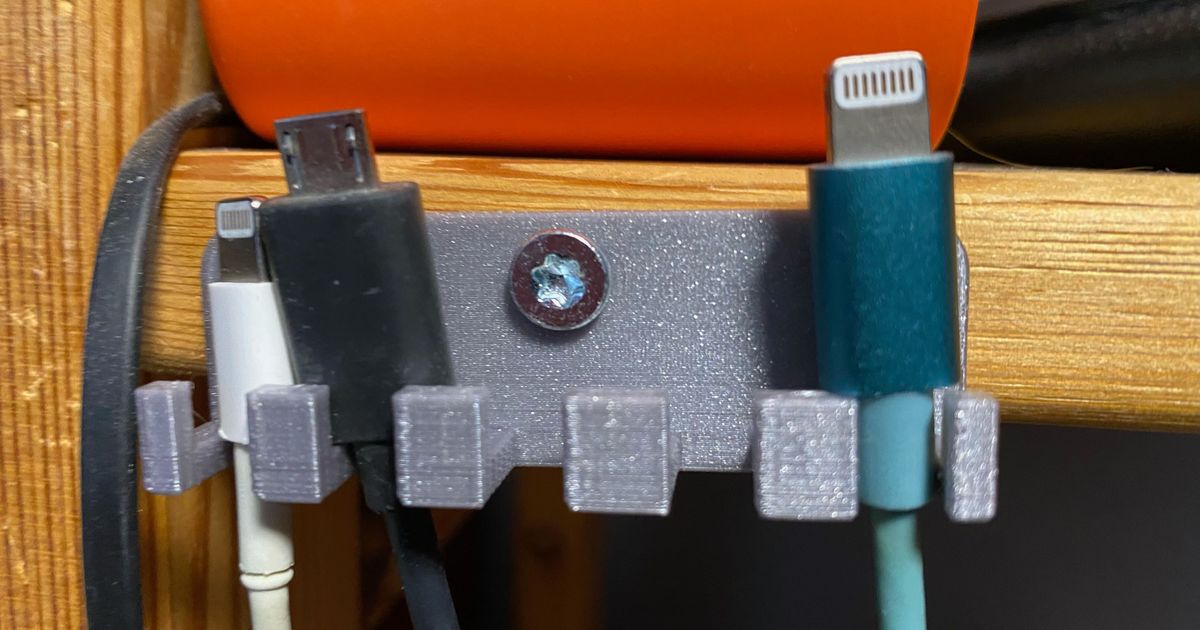 Another USB wire wall mount by Zotrax | Download free STL model ...