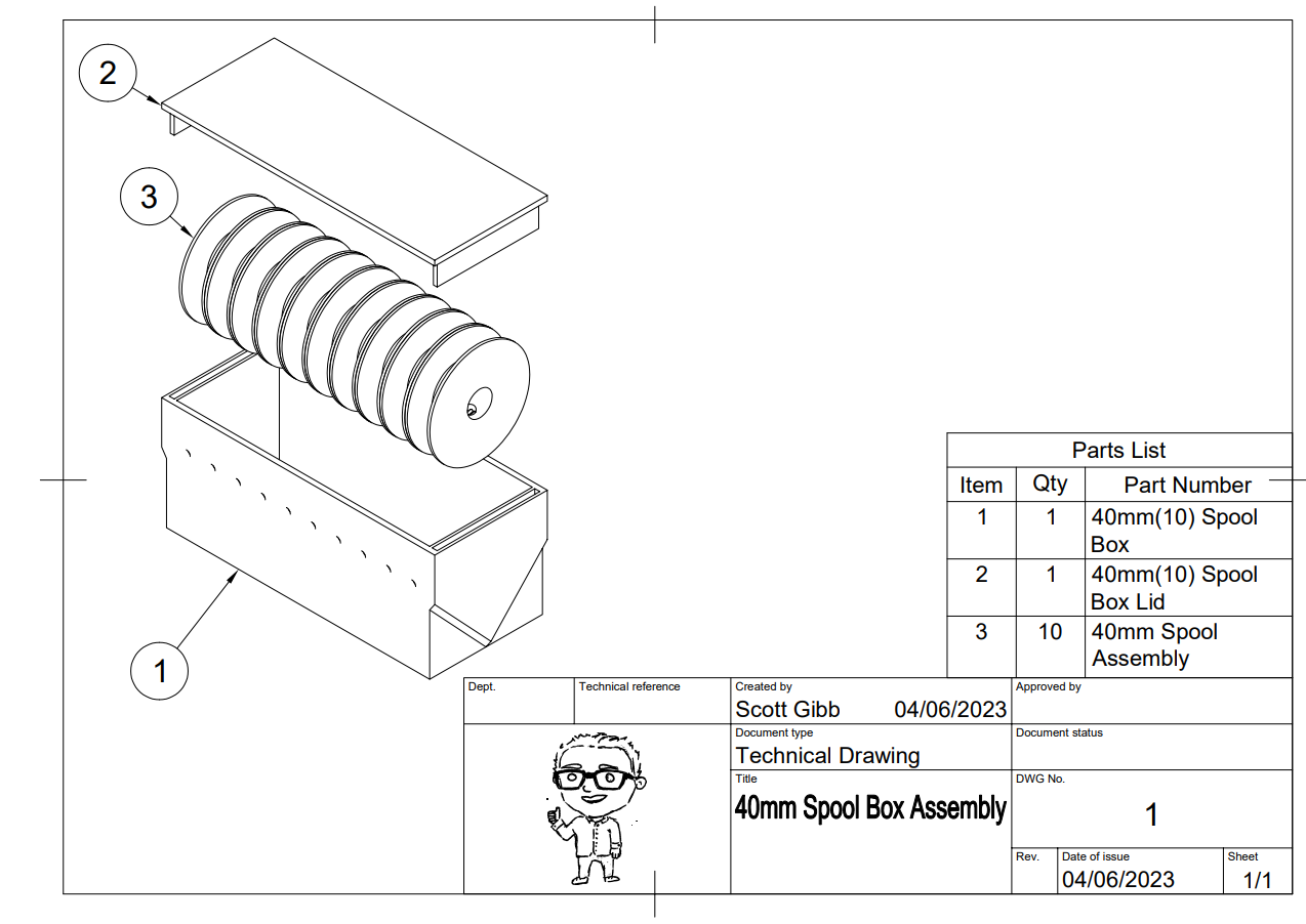 40mm Spool Box by Scott Gibb | Download free STL model | Printables.com