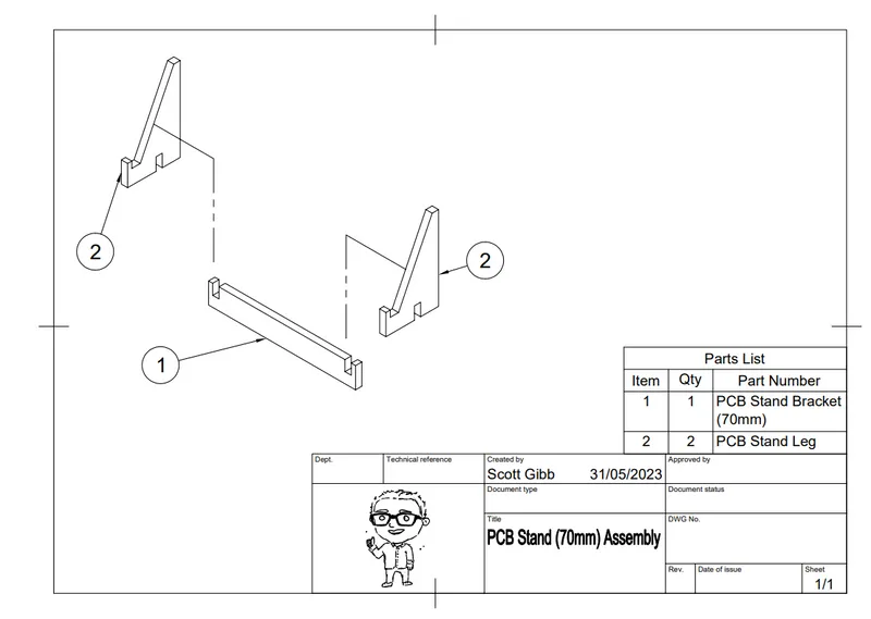 Variable Length PCB Stands by Scott Gibb | Download free STL model | Printables.com