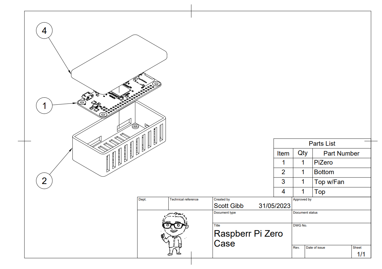 Raspberry Pi Zero Mounting Case by Scott Gibb | Download free STL model ...