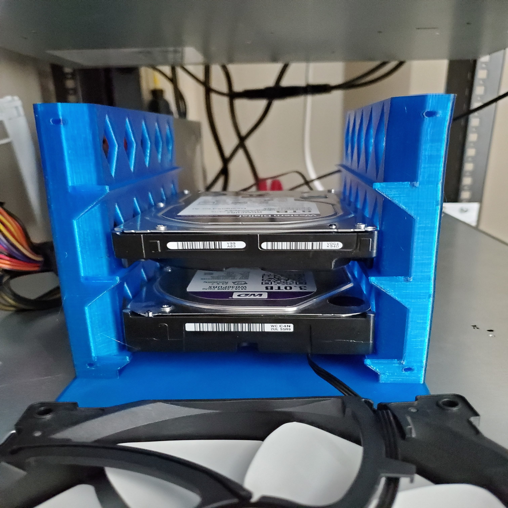 3 bay HDD Stand (140mm Fan) by DOP | Download free STL model ...