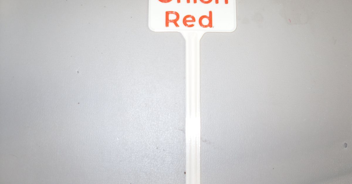 Plant Label Onion Red by LMJ | Download free STL model | Printables.com