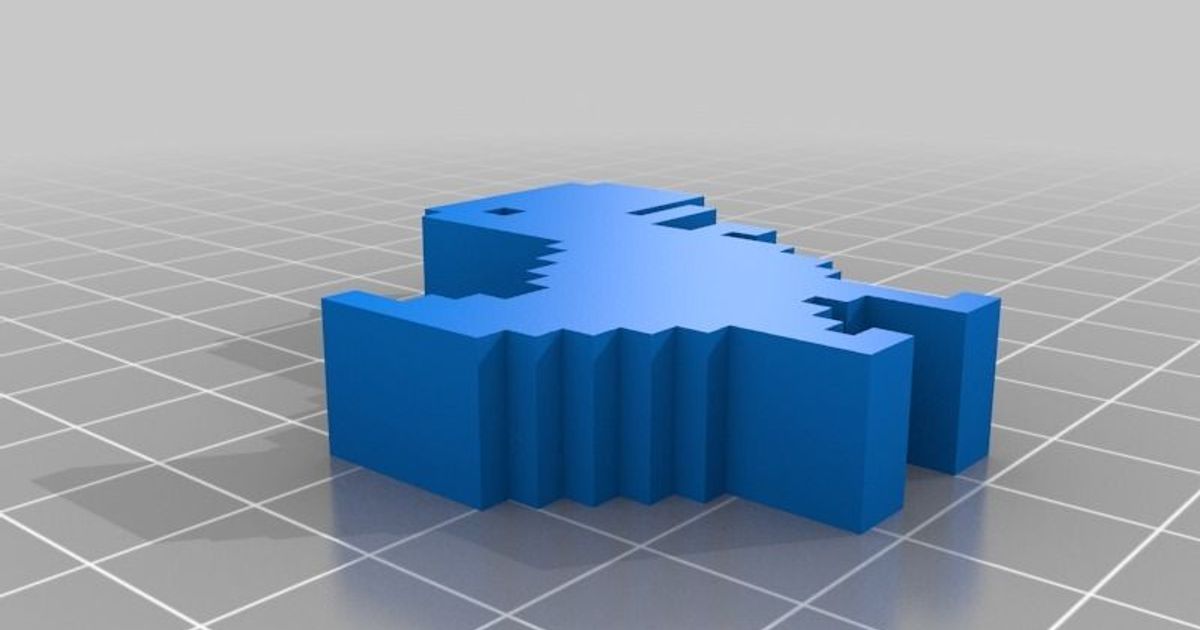 Dino Chrome Keychain by AleVog | Download free STL model | Printables.com