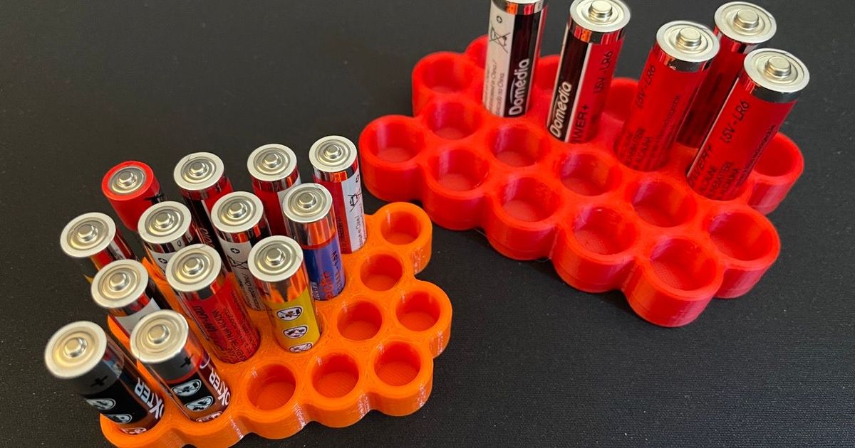AAA & AA Battery Holders by Maker Lab | Download free STL model ...