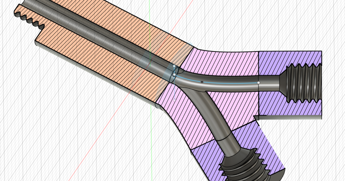 Y-Junction for PTFE Tube to M6 Hotend by Farril | Download free STL ...