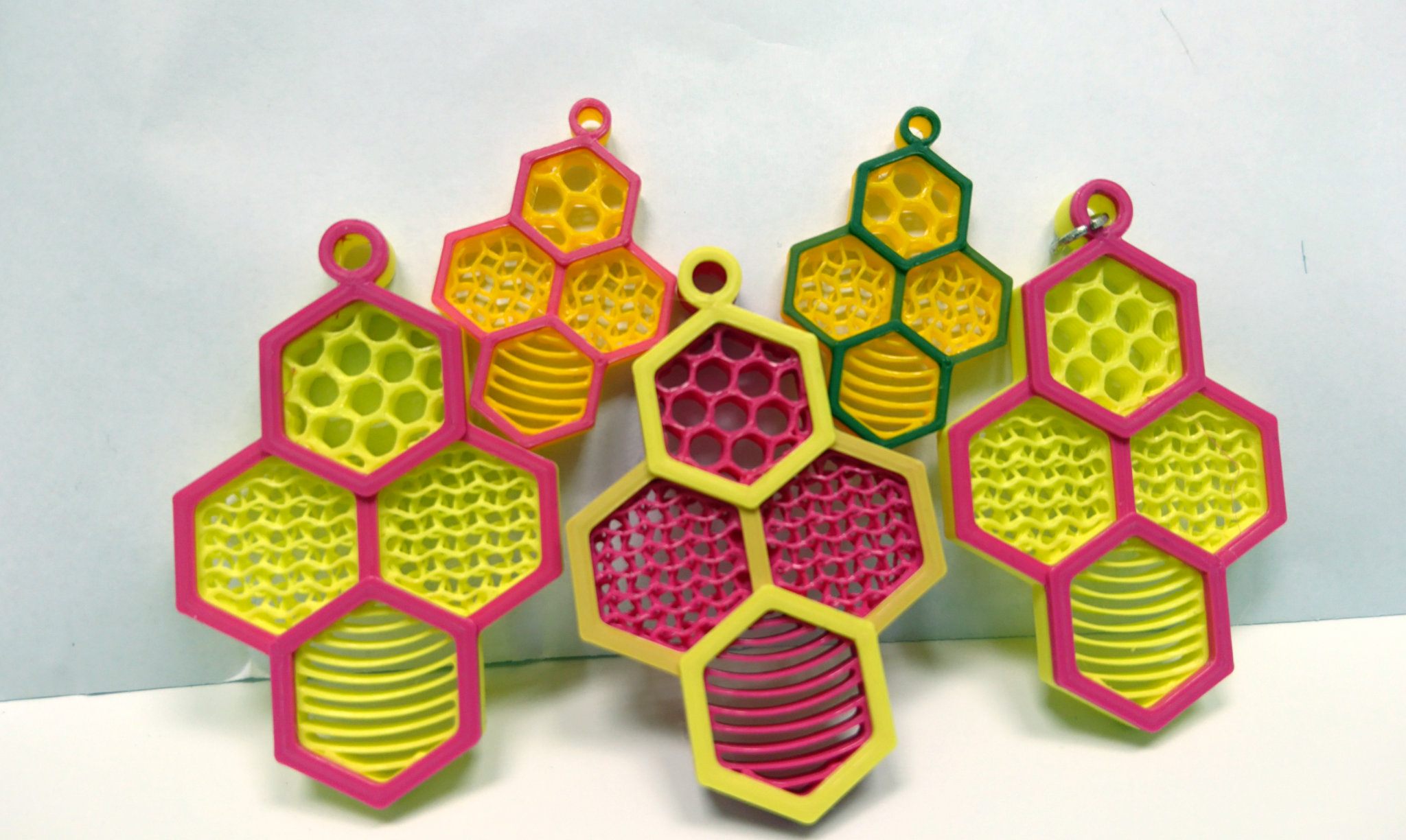 Hex & infill earrings by michalet | Download free STL model ...