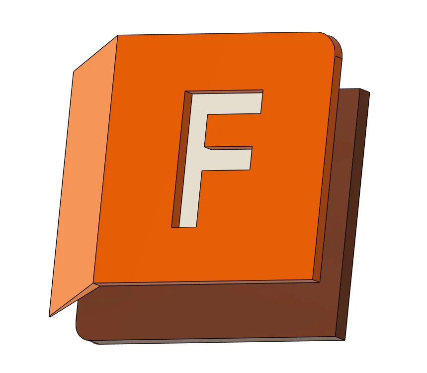 Fusion 360 new logo by Jan Vejtasa | Download free STL model ...