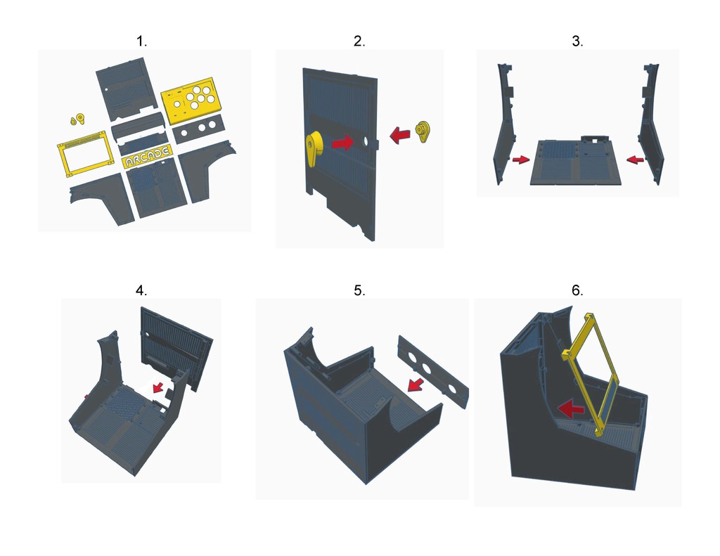 RASPBERRY Pi ARCADE Machine by p0tty | Download free STL model ...
