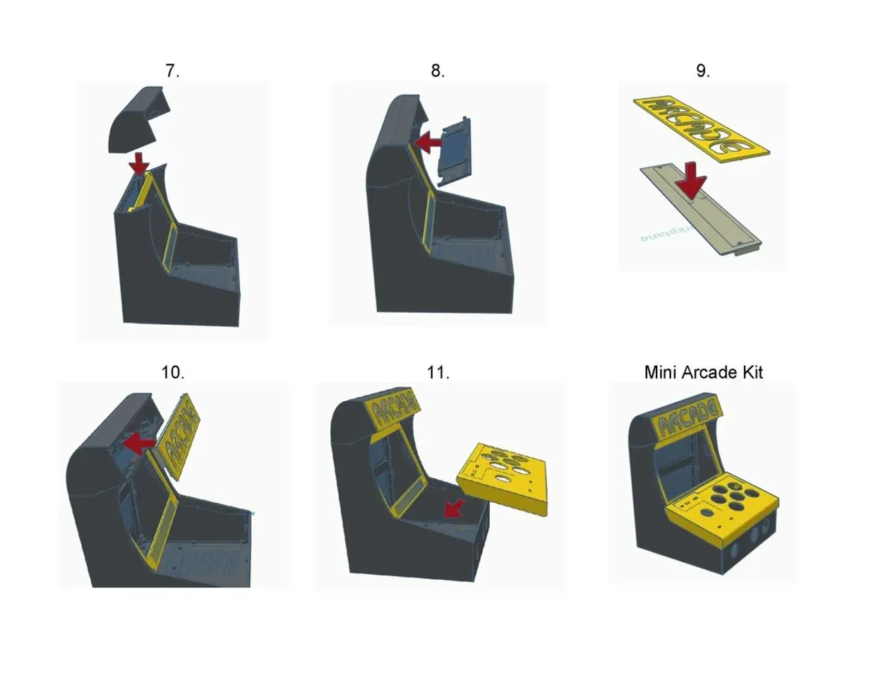 RASPBERRY Pi ARCADE Machine by p0tty | Download free STL model ...
