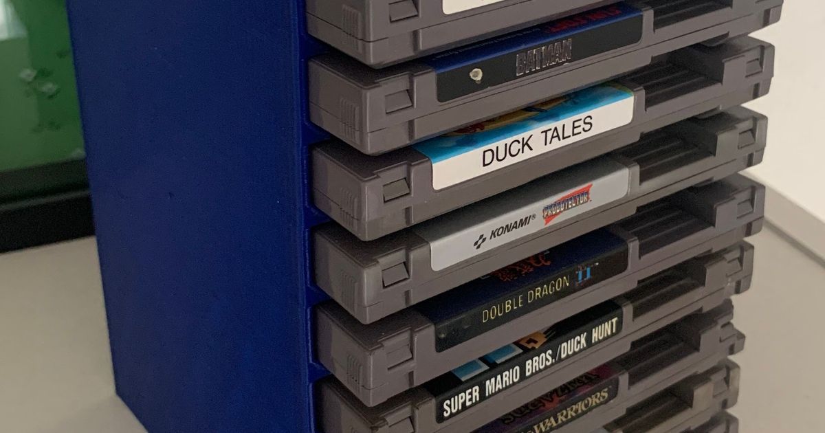 Nintendo NES cartridge rack / tower by Derek | Download free STL model ...