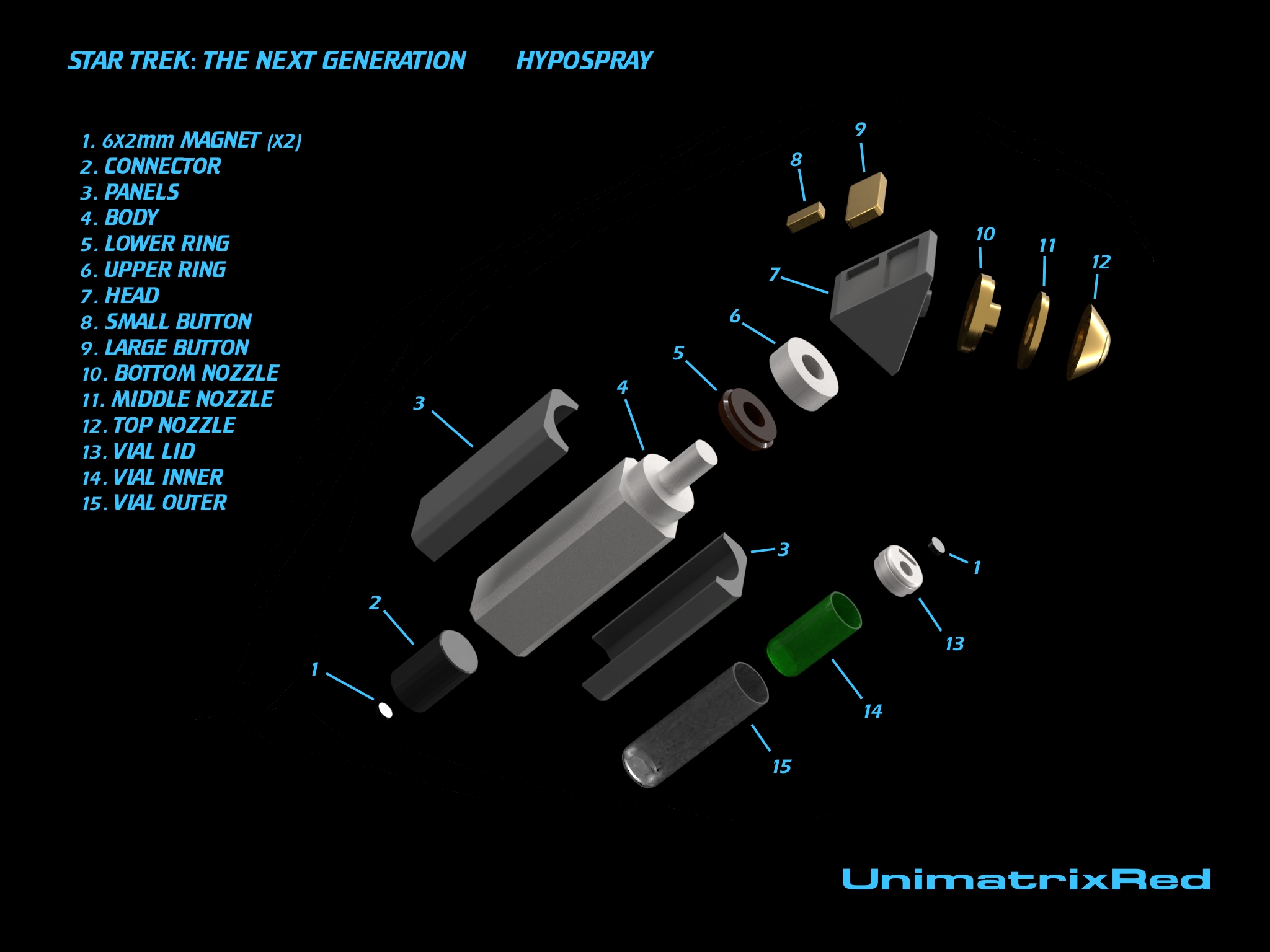Star Trek: TNG Hypospray von 𝗨𝗻𝗶𝗺𝗮𝘁𝗿𝗶𝘅𝗥𝗲𝗱🪐🌠 | Kostenloses STL-Modell ...
