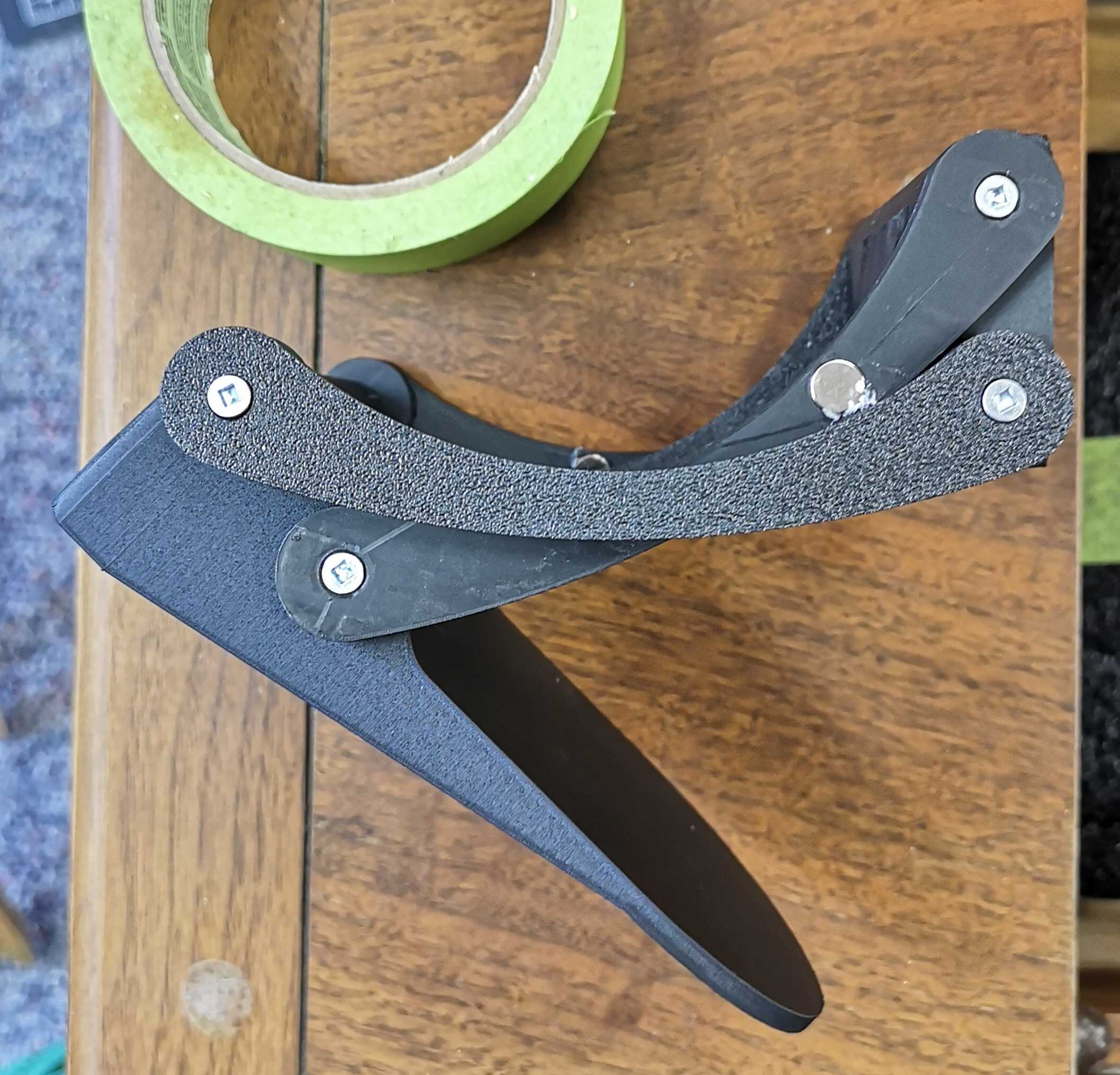 "Stow-away" Cantilevered Phone Stand with NFC tag recess and magnetic ...