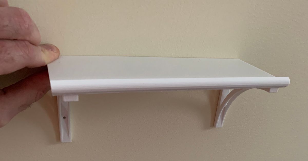 Micro shelf with bracket and lip by jslevene | Download free STL model ...