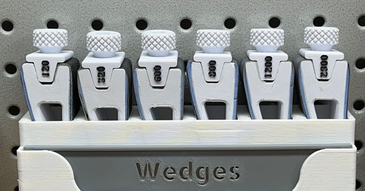 Pegboard Holder for Mini Sanding Wedges by fuchsr | Download free STL ...