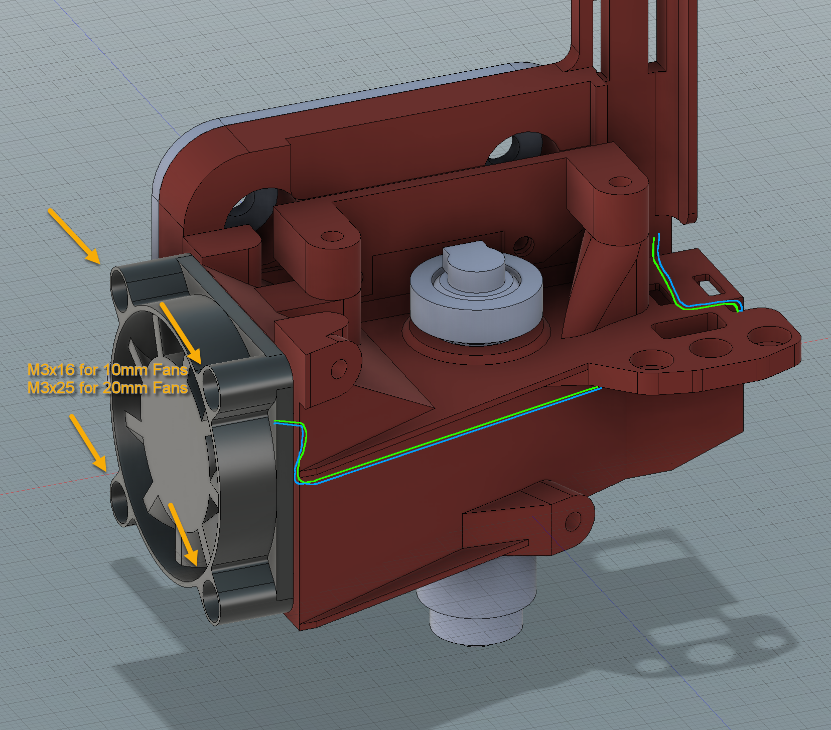 DanAnd's Mount for E3D Revo Micro, Sherpa-Mini, Creality Ender3, CR10 ...