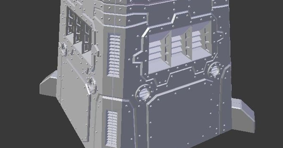 Sci-fi fortress by Terrain4Print | Download free STL model | Printables.com