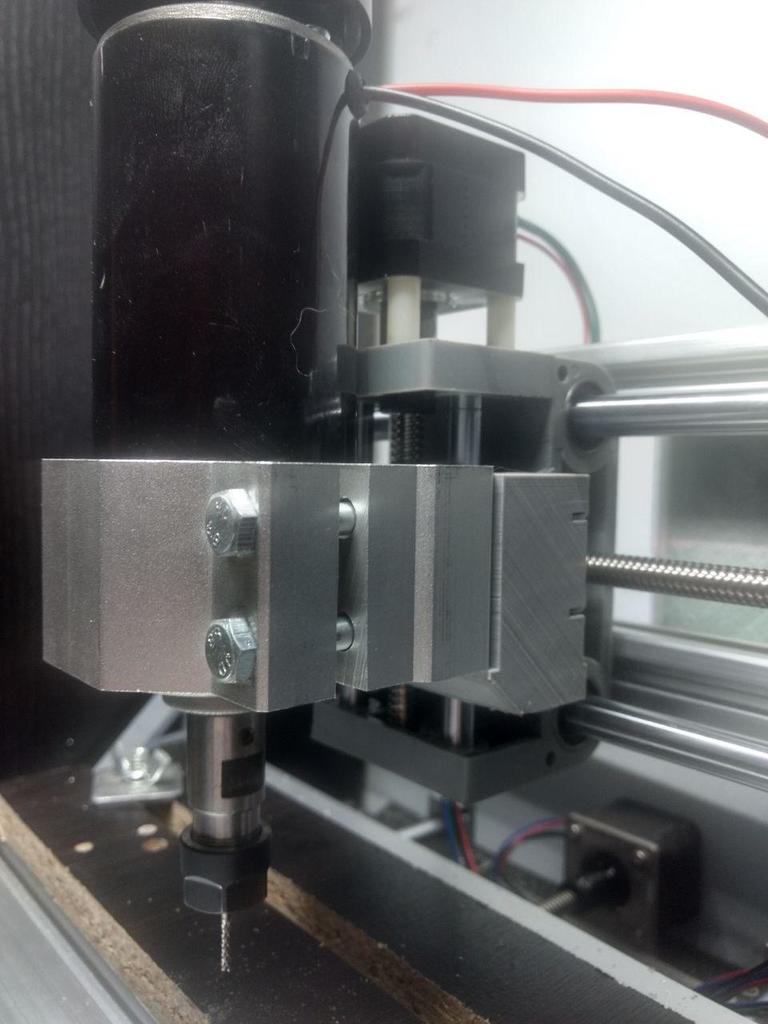 3018 CNC mount for 52mm spindle cast aluminum holder by DoopyWoopy ...