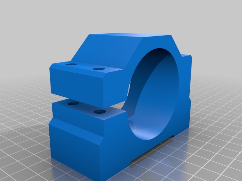 3018 CNC mount for 52mm spindle cast aluminum holder by DoopyWoopy ...