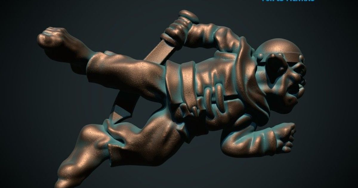 Orc corpse (supportless, FDM friendly) by Brite Minis | Download free ...