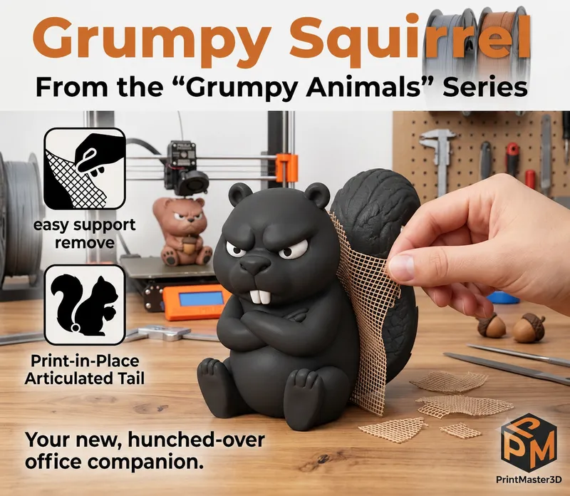 Grumpy Squirrel – From the ＂Grumpy Animals＂ Series by AnimalAiKing ...