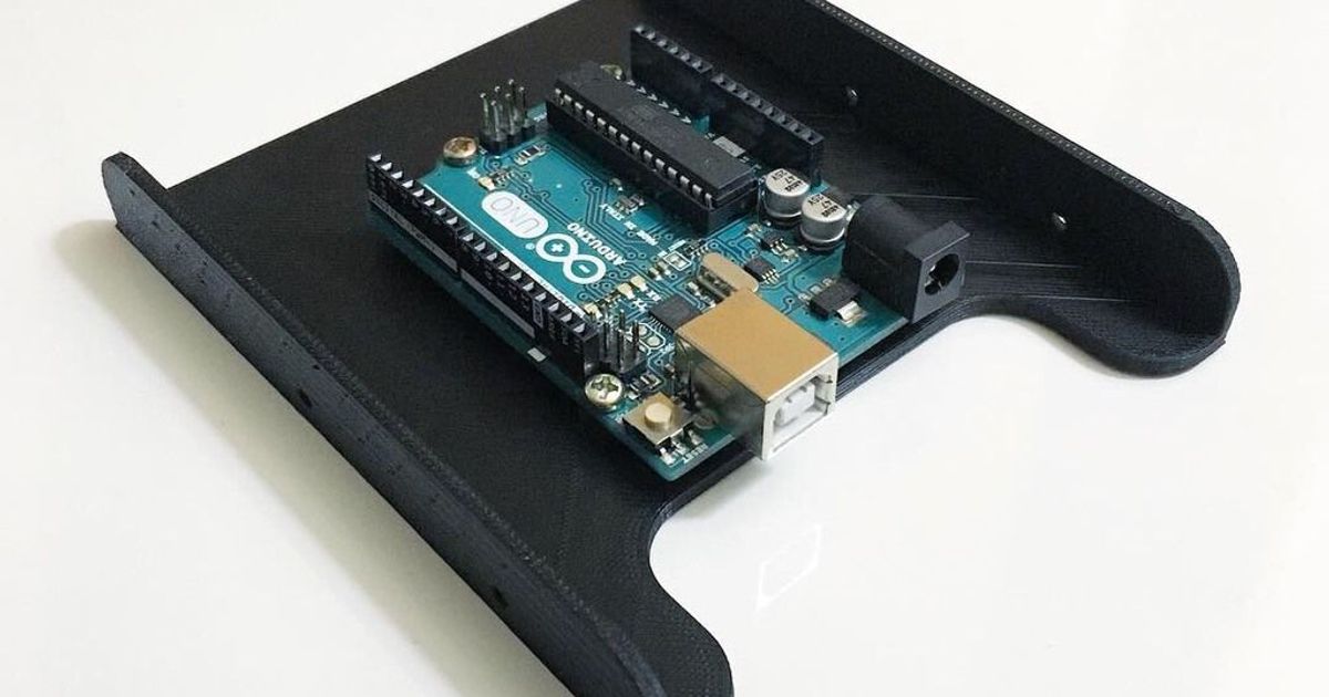 3.5" Drive Bay Arduino Uno Mount by Erik C | Download free STL model ...