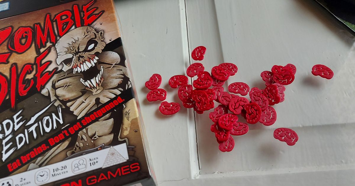 Brain token for zombie dice by SonjaSelena | Download free STL model ...