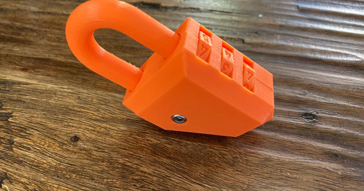 Combination Lock by ZachMods | Download free STL model | Printables.com