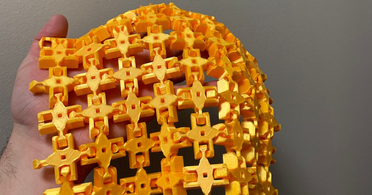 Chainmail 3D Printed Fabric ( snap together too) von k.makesstuff ...