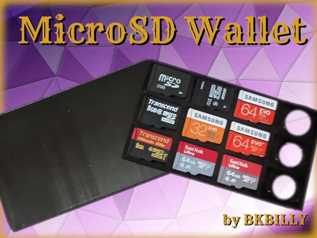 MicroSD Card Wallet (Locks in place) by bkbilly | Download free STL ...