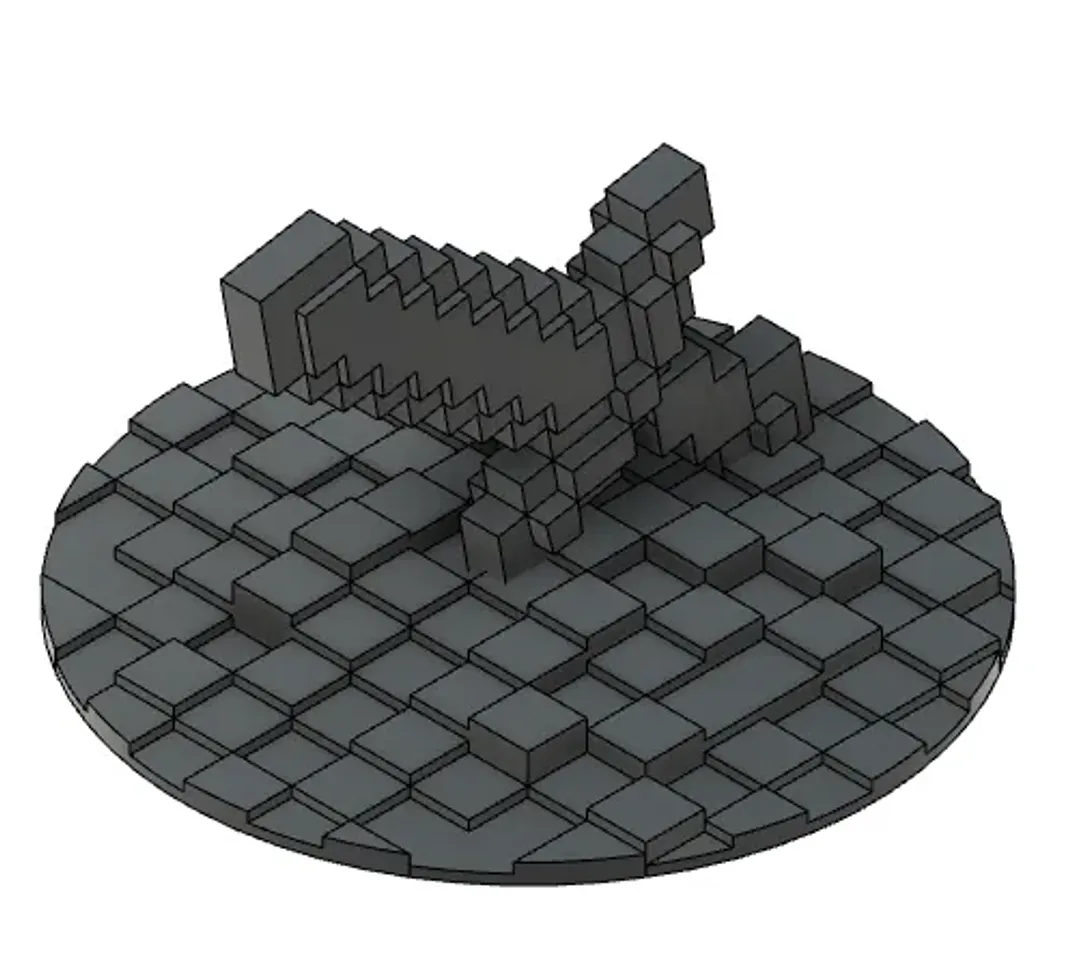 Minecraft Sword Game-Token by CG0072 | Download free STL model ...