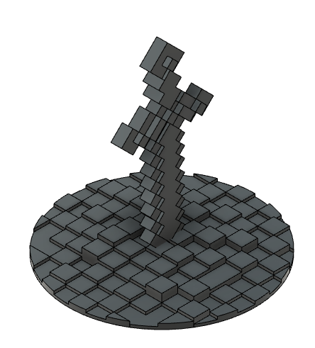 Minecraft Sword Game-Token by CG0072 | Download free STL model ...