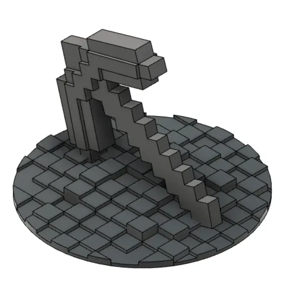 Minecraft Pickaxe Game-Token by CG0072 | Download free STL model ...