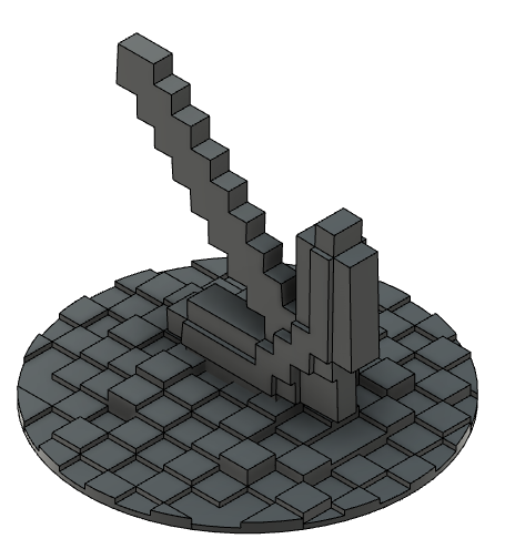 Minecraft Pickaxe Game-Token by CG0072 | Download free STL model ...