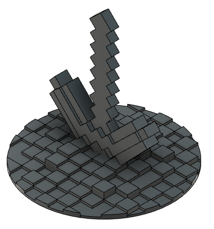 Minecraft Pickaxe Game-Token by CG0072 | Download free STL model ...